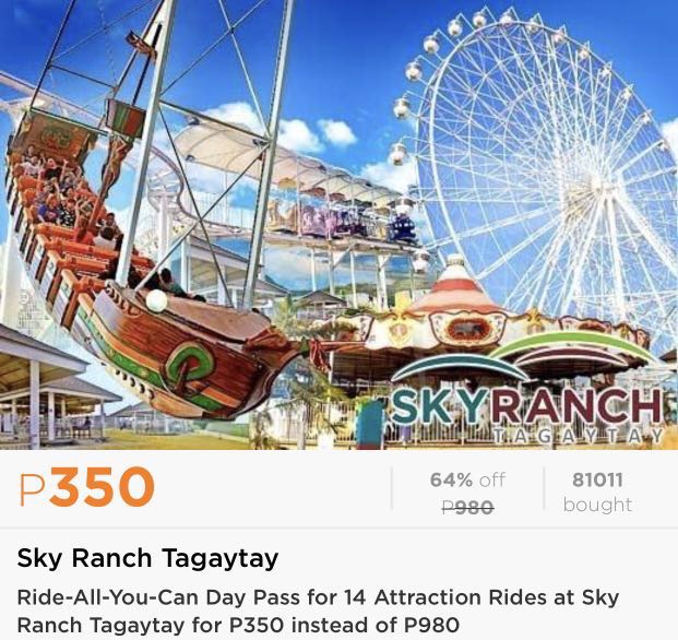 Metrodeal Sky Ranch Tagaytay E-vouchers, Tickets & Vouchers, Local ...