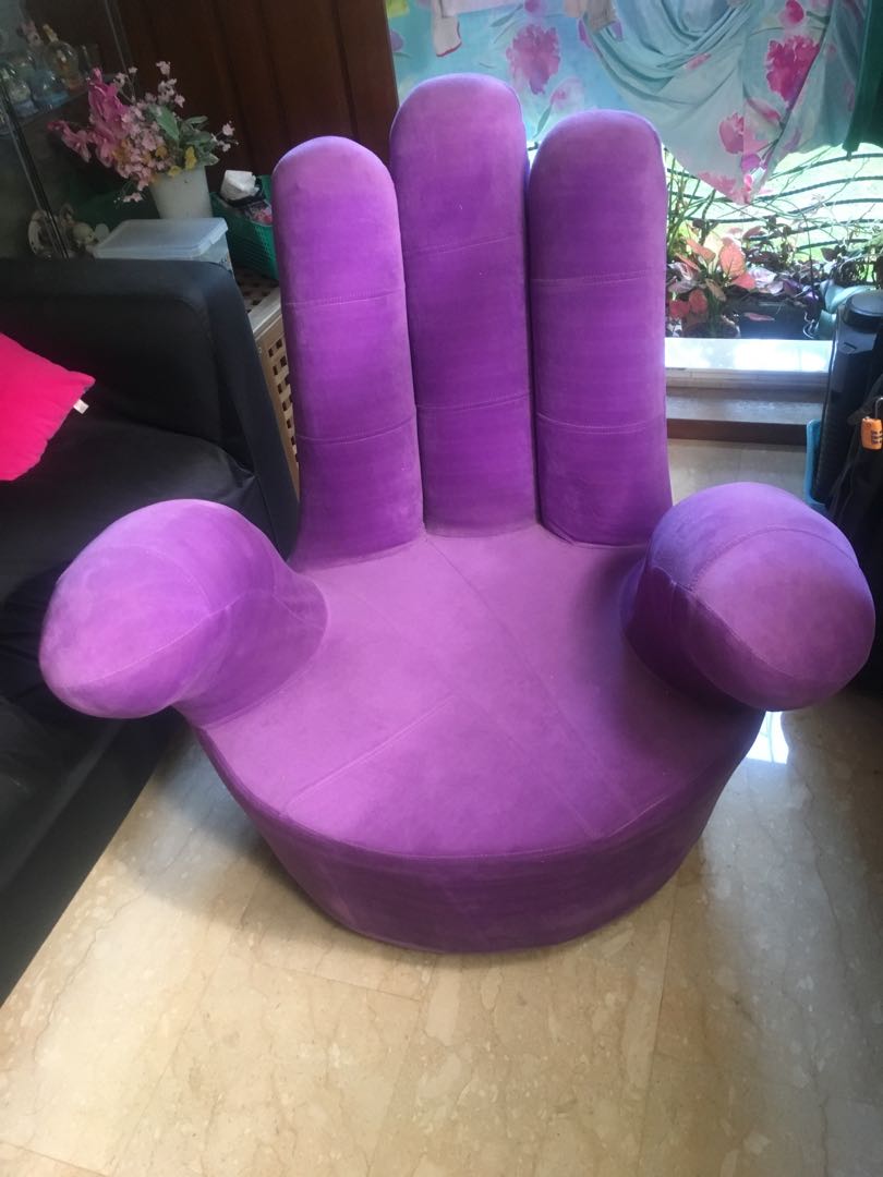Purple finger chair, Furniture & Home Living, Furniture, Chairs on ...