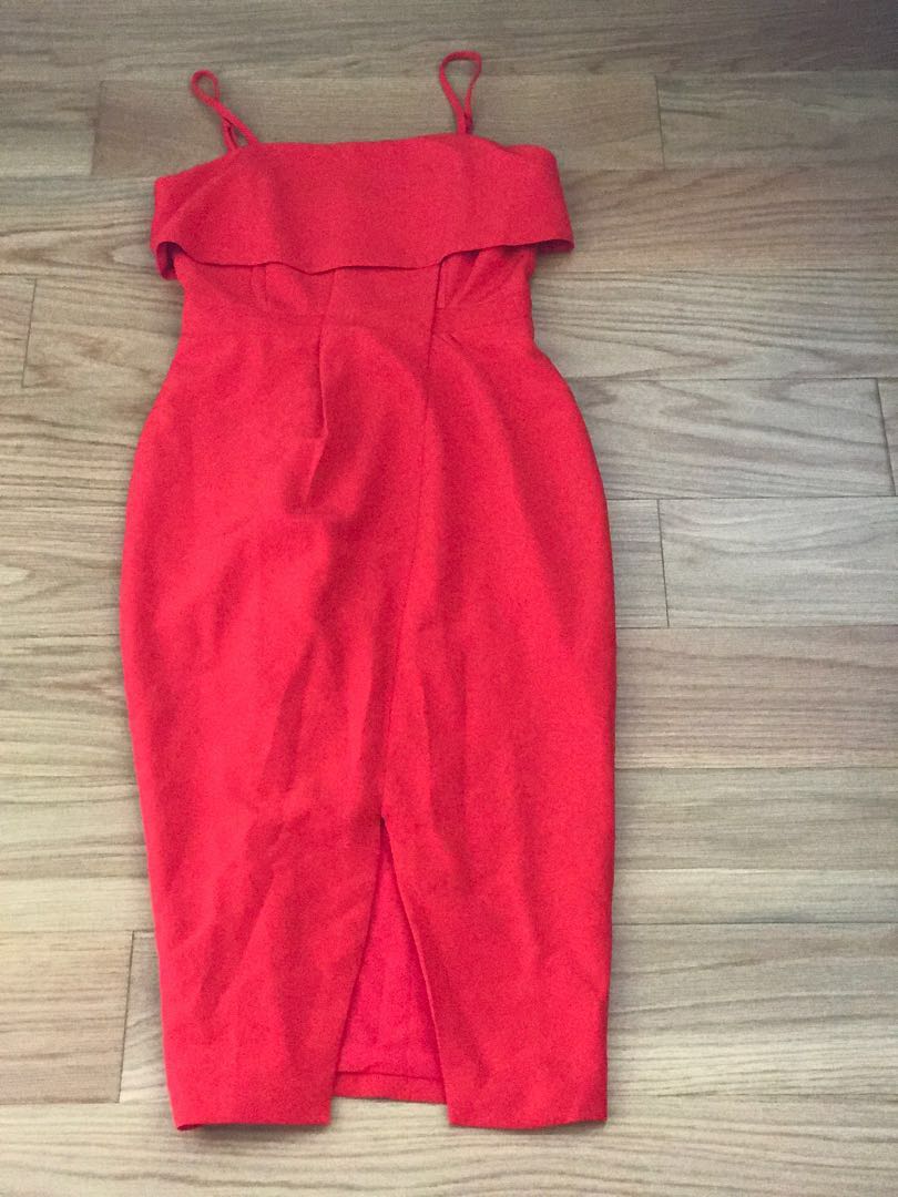 Red MDS Dress, Women's Fashion, Dresses & Sets, Dresses on Carousell