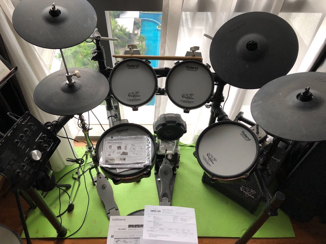 Roland TD-25KV drum set with PM10 drum speaker, Hobbies & Toys, Music ...