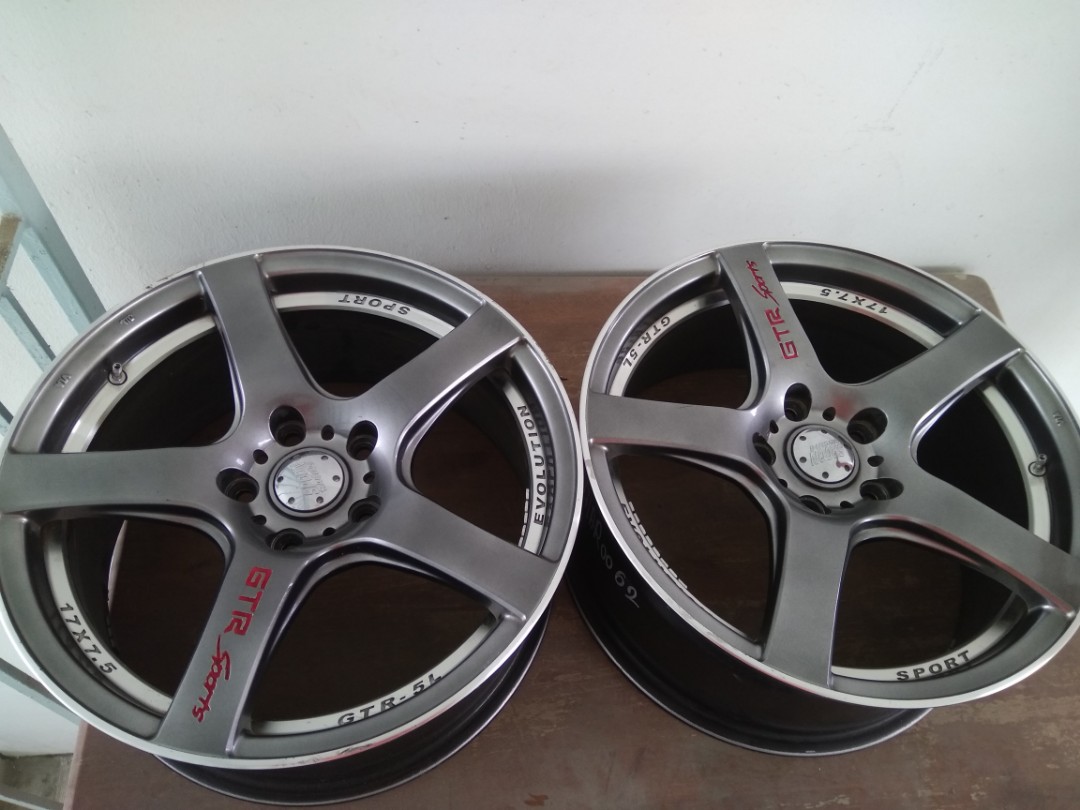Used 17" Inch GTR-5L Sports Rim, Car Accessories, Tyres & Rims on Carousell