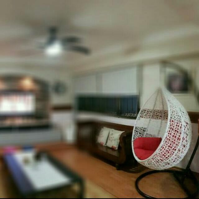 White Swing Chair, Furniture & Home Living, Furniture, Chairs on Carousell