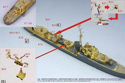 1/700 Tamiya HMS Destroyer Onslow (O-Class) + Dedicated PE Upgrade Kit ...