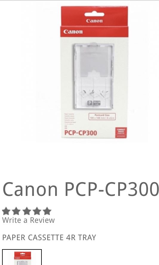 Canon Photo Printer Paper Cassette Tray PCP-CP300, Everything Else on ...