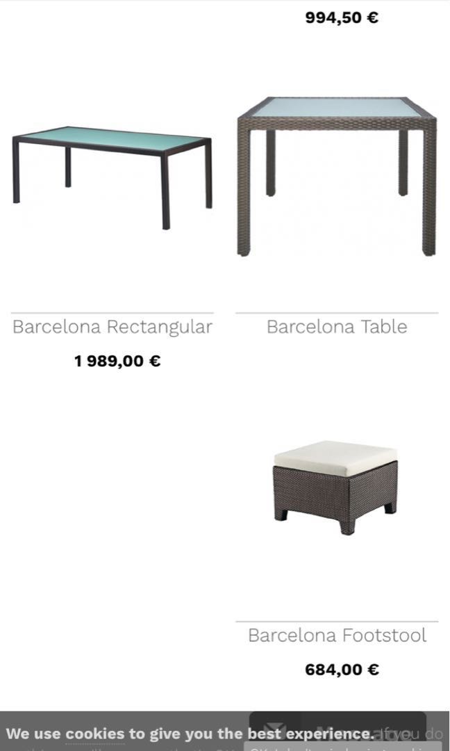 Dedon Luxury outdoor patio dining table & 8 chairs furniture, Furniture ...