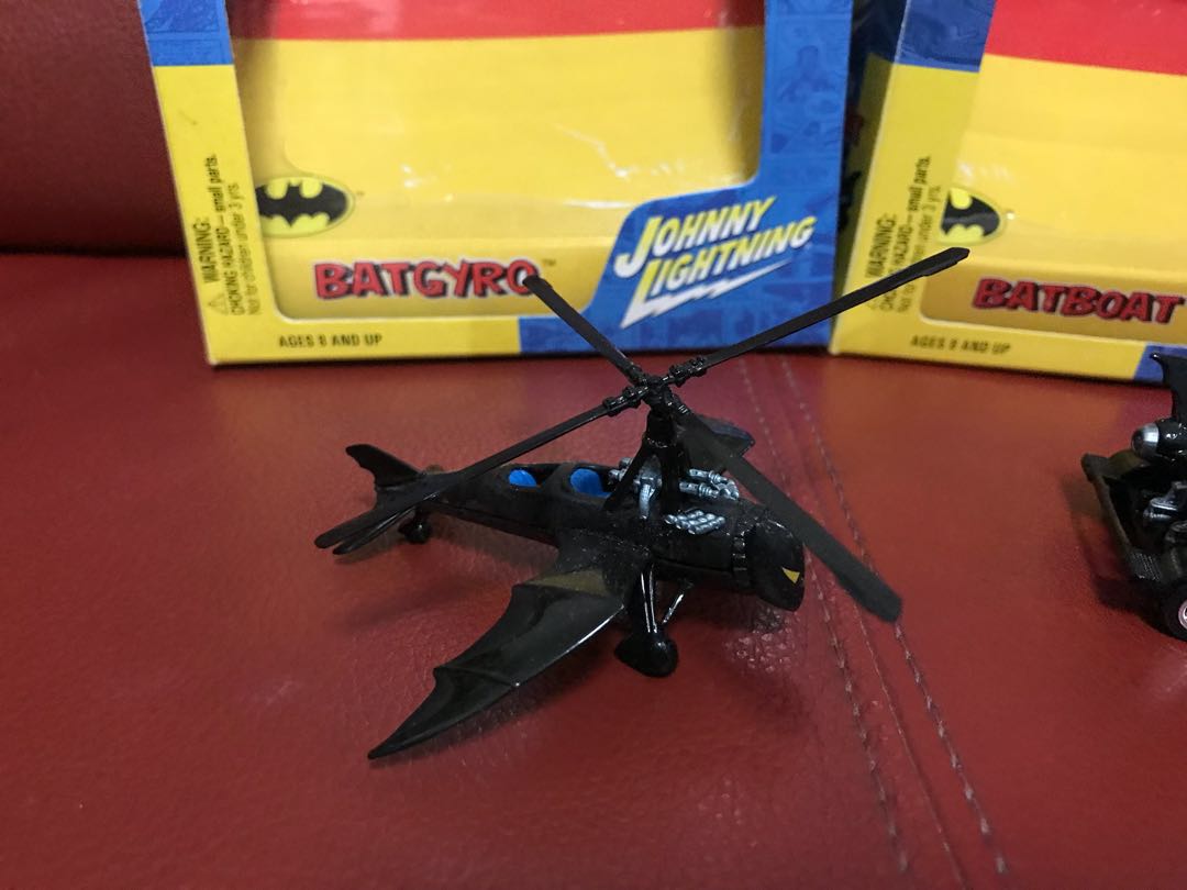 Johnny lightning batmobile x2, batboat, batgyro , set of 4 diecast ...
