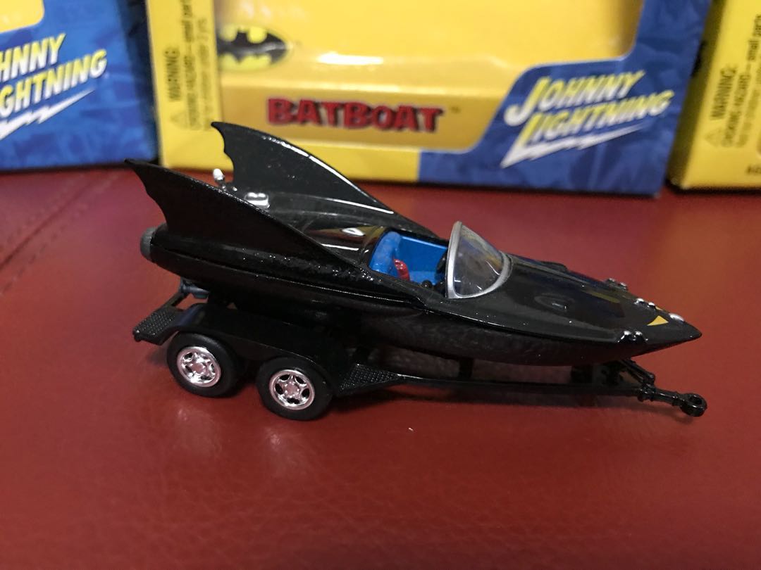 Johnny lightning batmobile x2, batboat, batgyro , set of 4 diecast ...