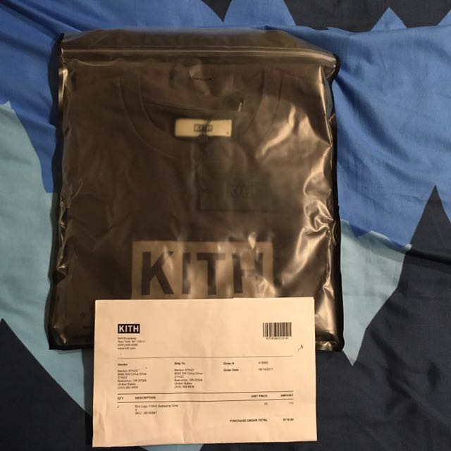 Kith Box Logo Tee (Battleship Grey), Men's Fashion, Tops & Sets ...