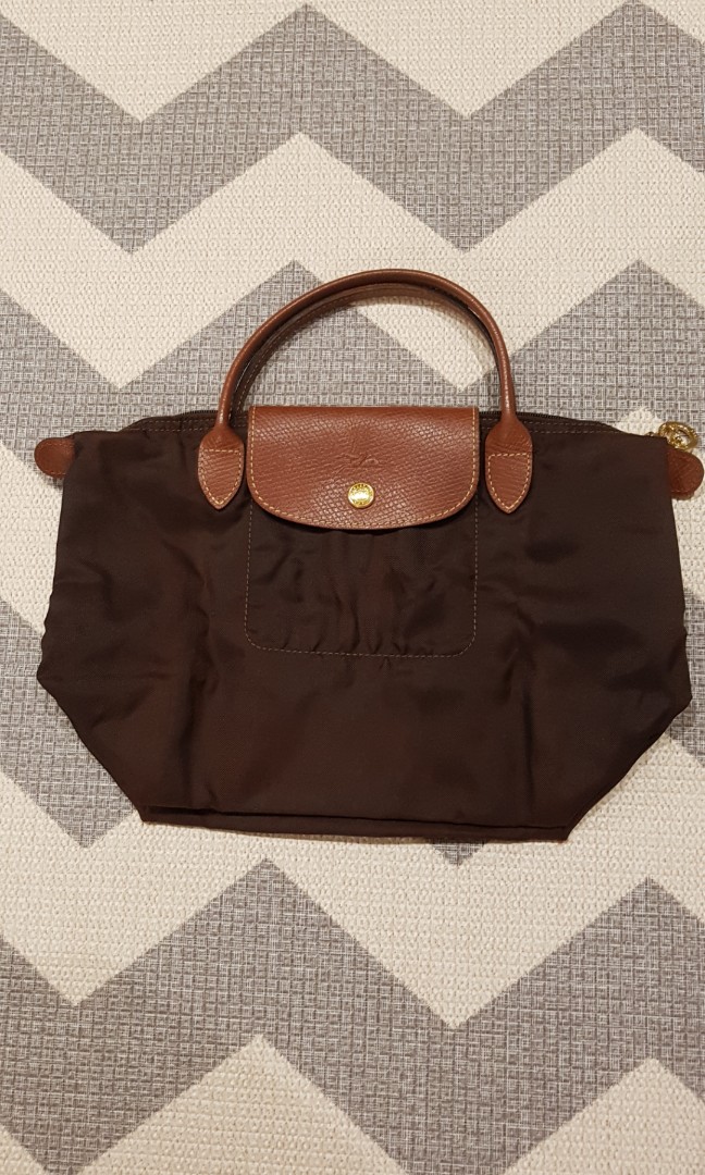 Authentic Le Pliage Longchamp in size S (Brown), Luxury, Bags & Wallets ...