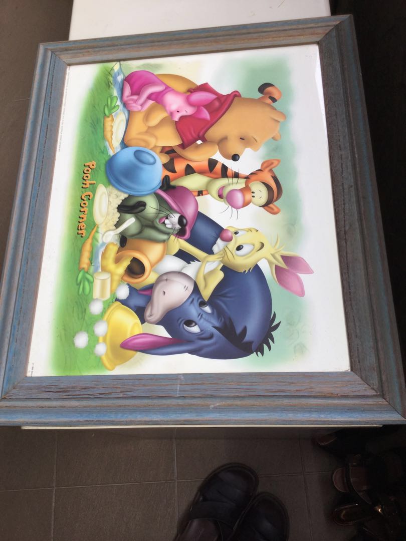 Pooh Corner Framed Display Animated Comic Frame Picture, Furniture ...
