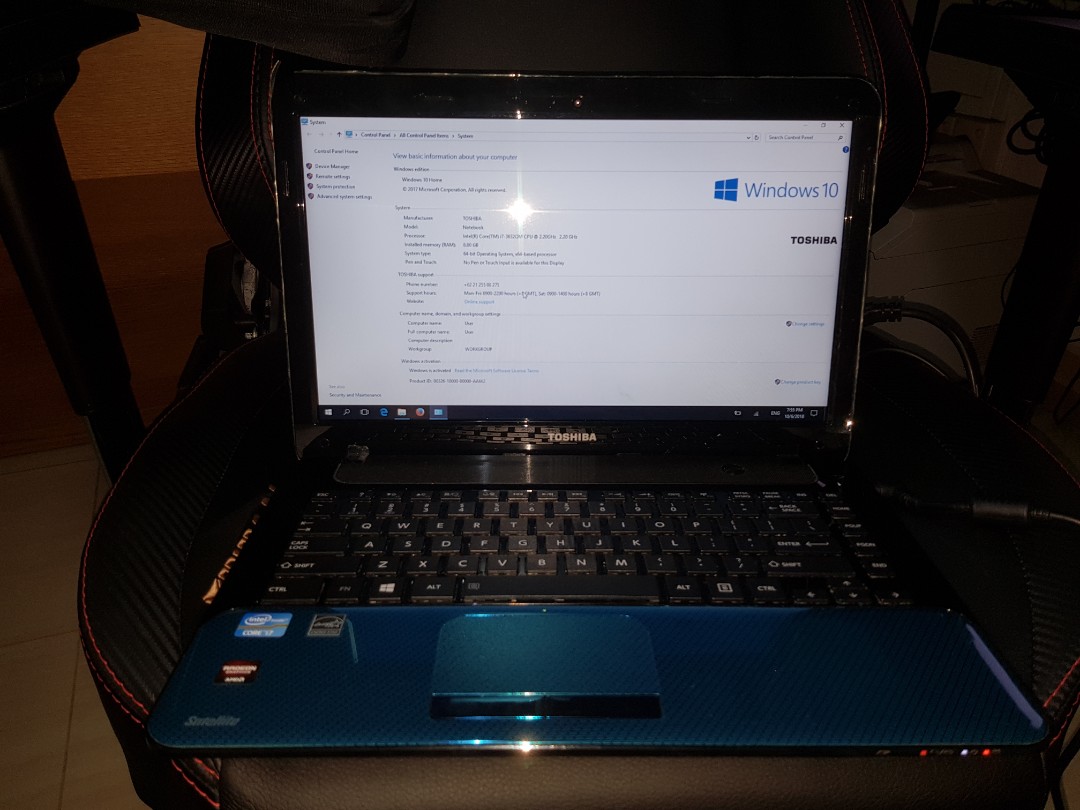 Toshiba Blue Laptop, Computers & Tech, Laptops & Notebooks on Carousell