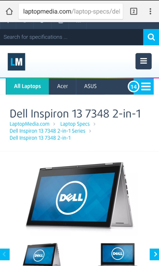 DELL INSPIRON 7348, Computers & Tech, Laptops & Notebooks on Carousell