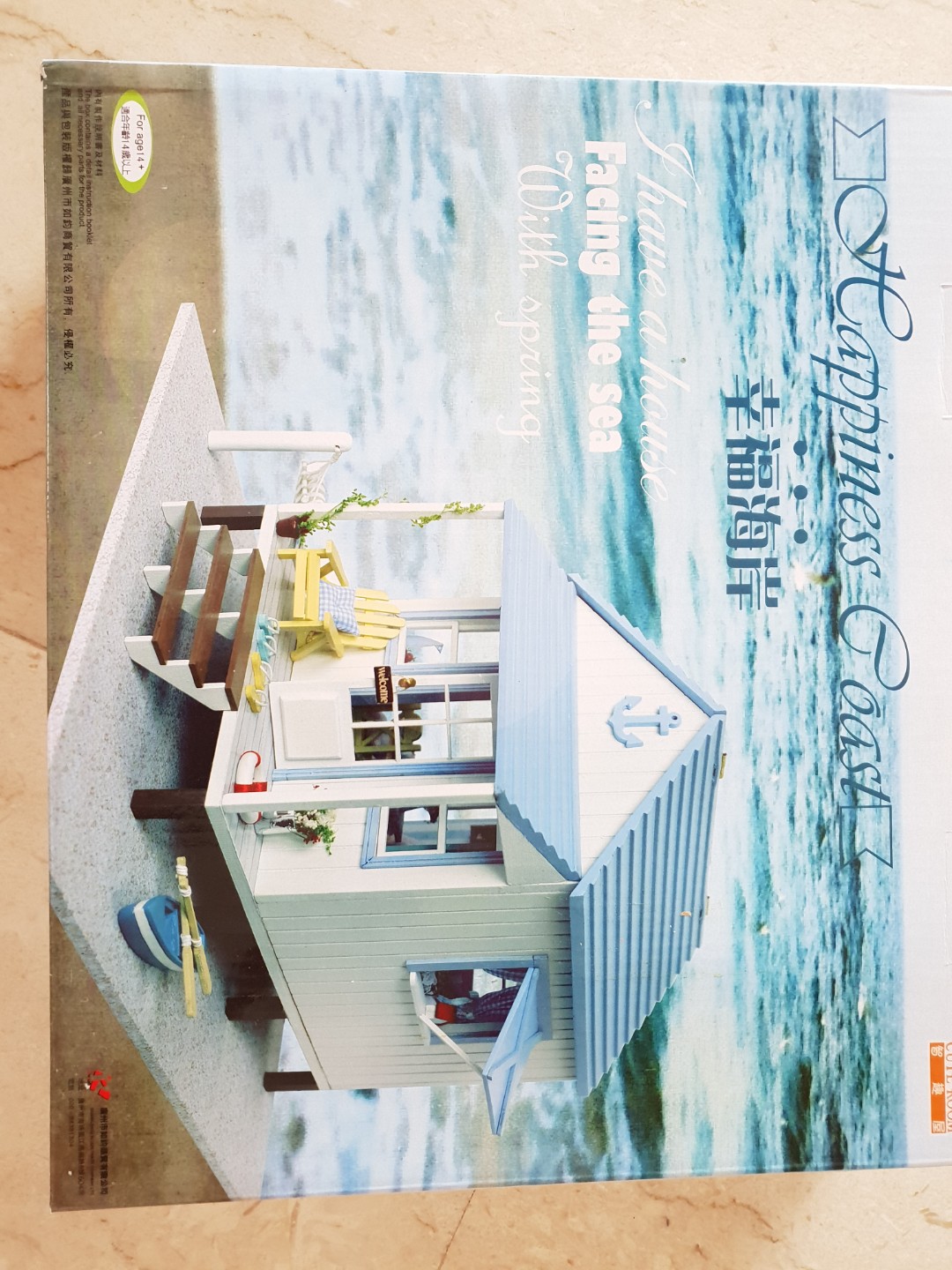 DIY Miniature Dollhouse Beach Cabana Cabin Resort Hut Kit, Hobbies ...