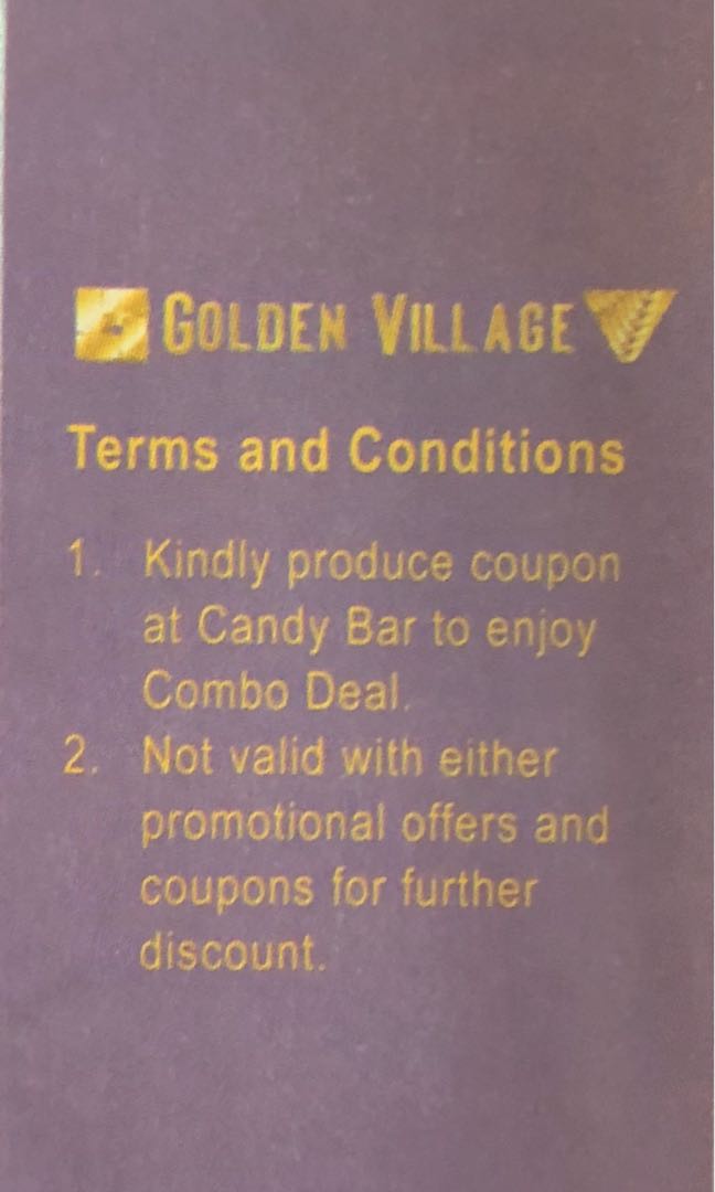 Golden Village Popcorn Coupon, Tickets & Vouchers, Vouchers on Carousell
