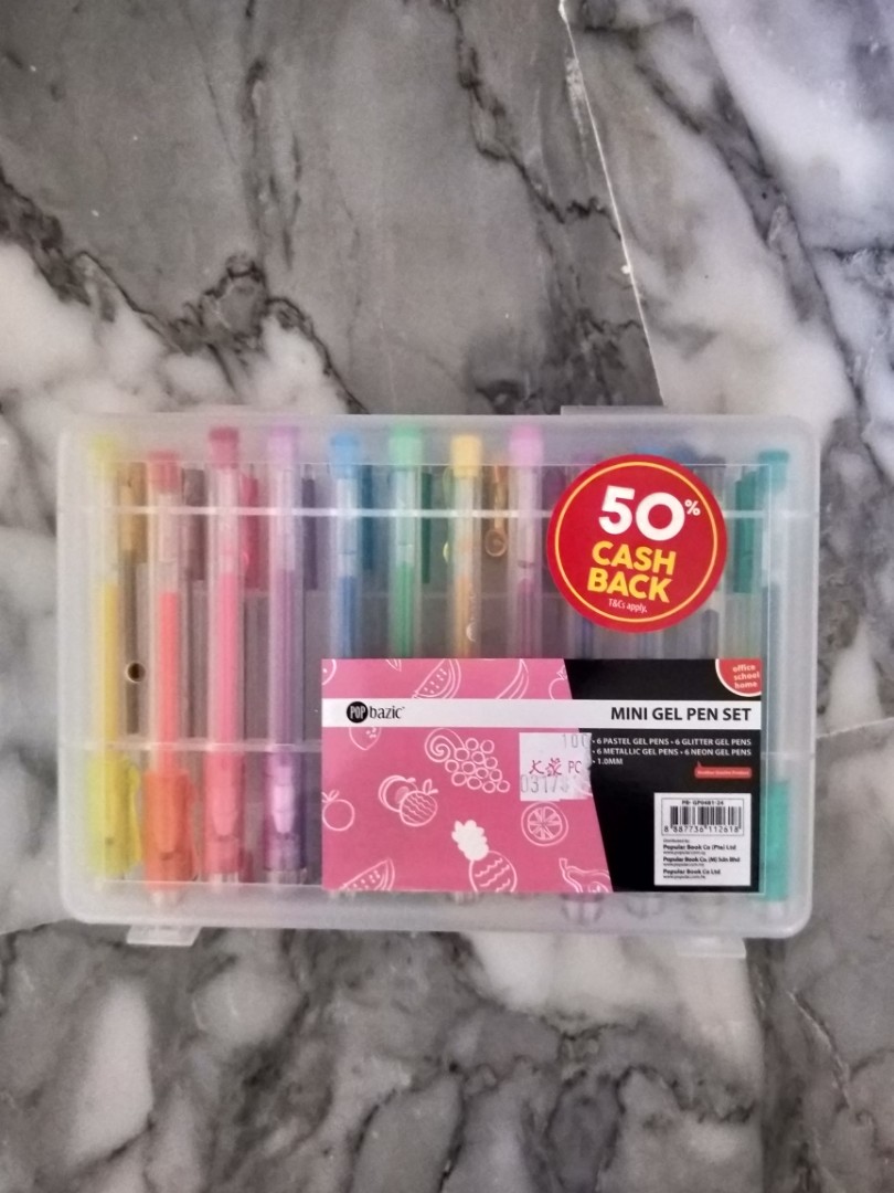 POP Bazic Mini Gel Pen Set, Books & Stationery, Stationery on Carousell