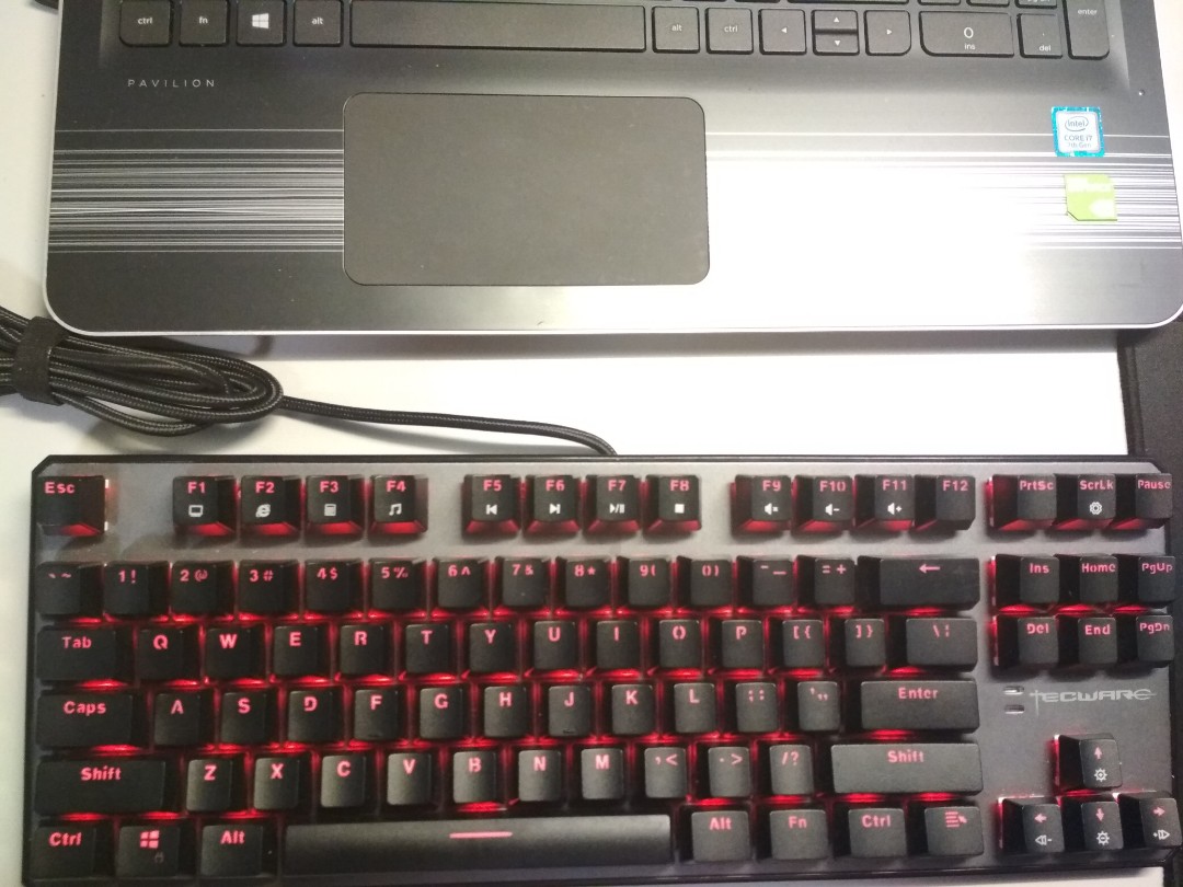 Tecware phantom backlit mechanical keyboard, Computers & Tech, Parts ...