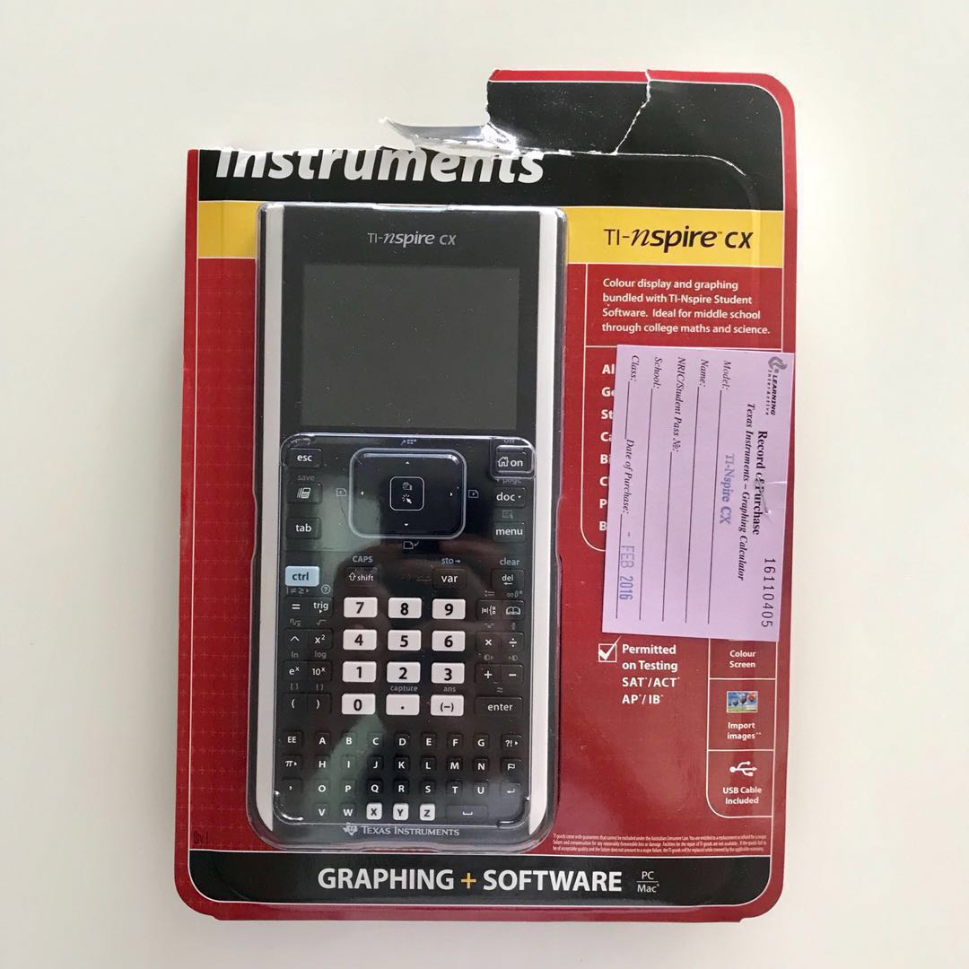 TI-nspire CX Graphic Display Calculator (GDC/GC), Computers & Tech ...