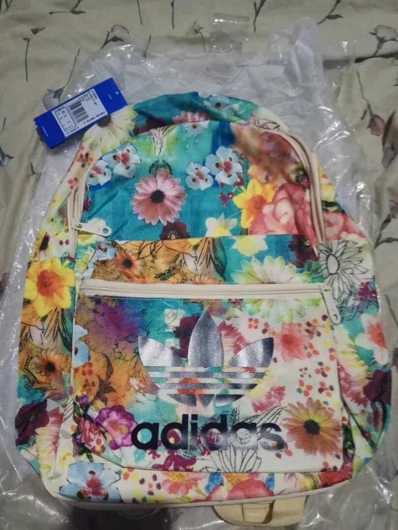Adidas floral backpack, Women's Fashion, Bags & Wallets, Backpacks on ...