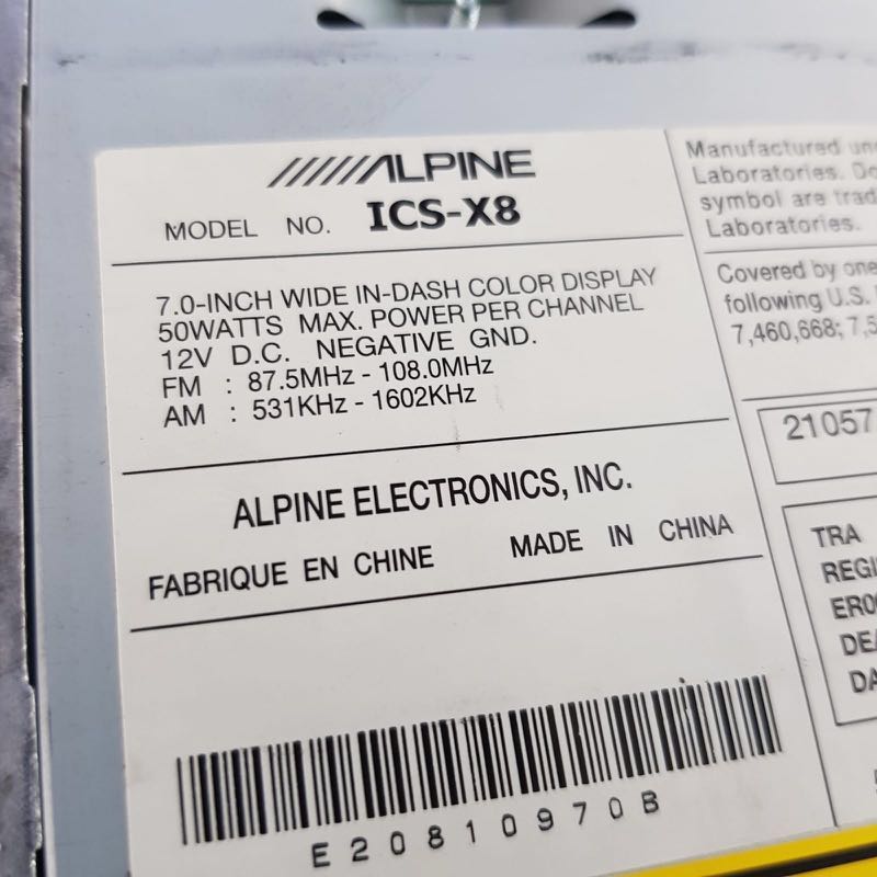 Alpine ICS-X8 Double Din Head Unit (including installation), Car Accessories, Accessories on ...