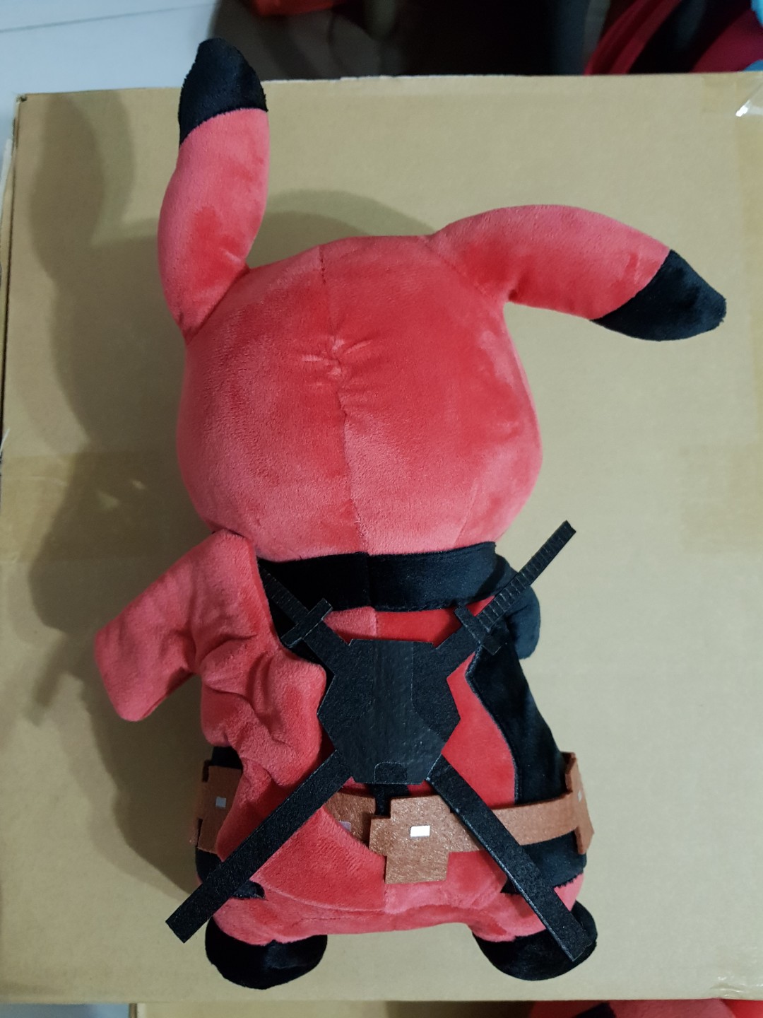Deadpool Pikachu Plush, Hobbies & Toys, Toys & Games on Carousell