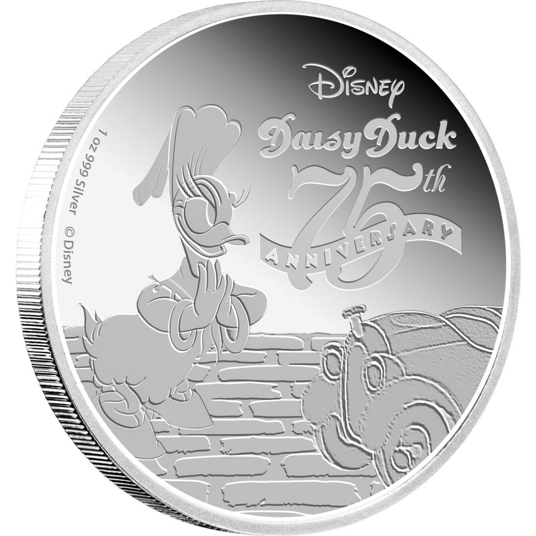 Disney 1/4 Oz Gold Coin - Daisy Duck 75th Anniversary And silver 1 oz ...