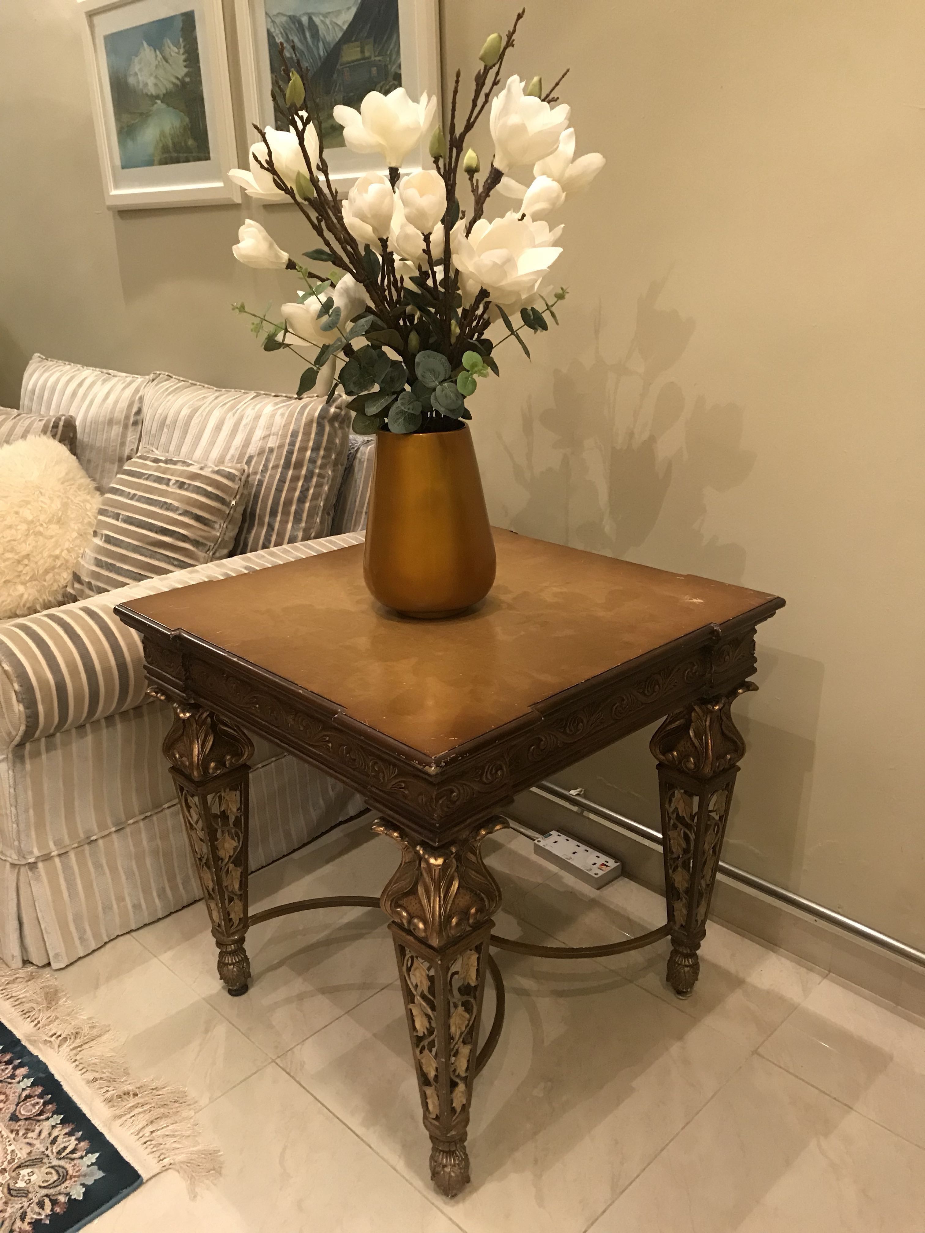 Gold Iron Side Table, Furniture & Home Living, Furniture, Tables & Sets ...