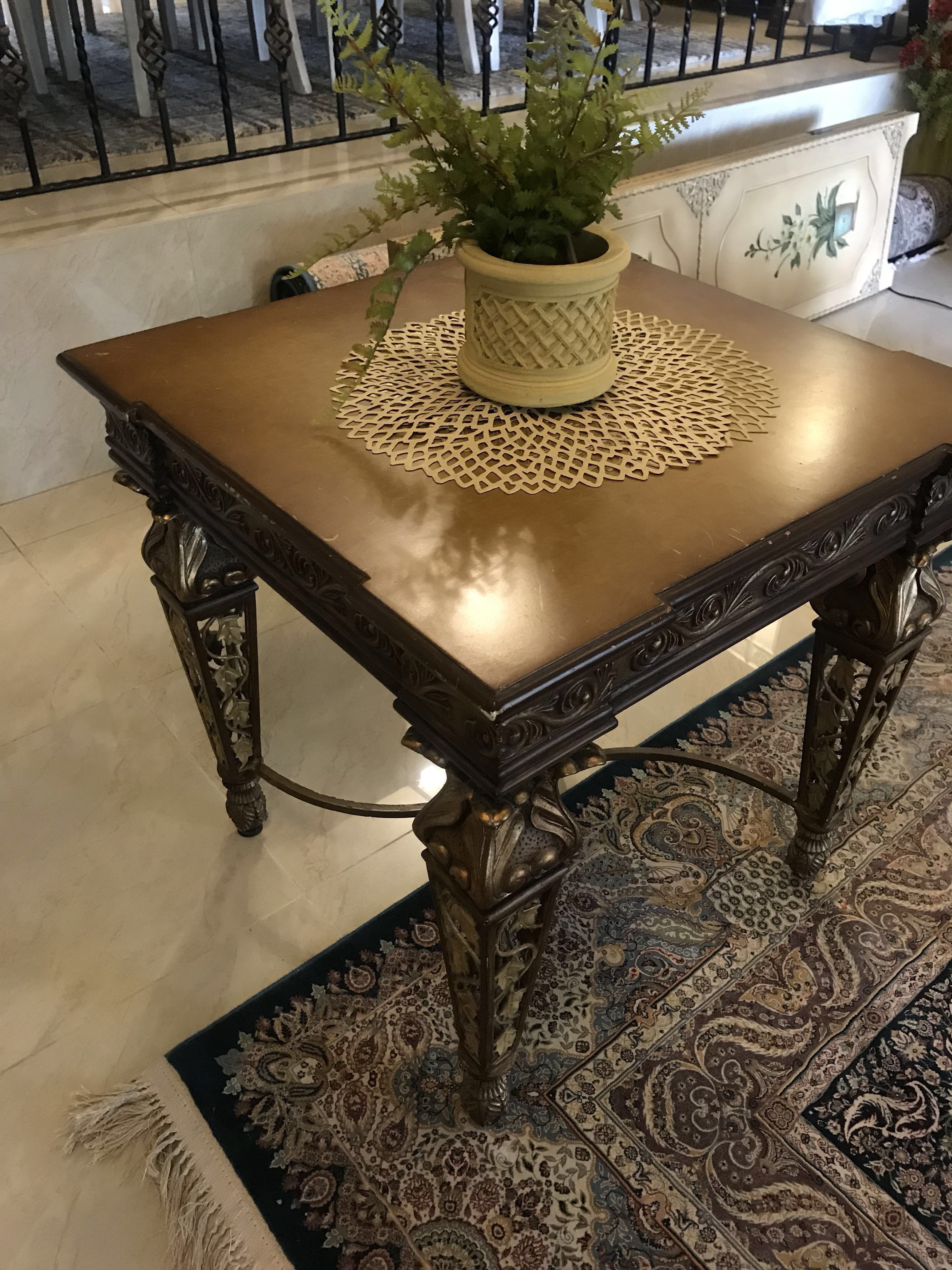 Gold Iron Side Table, Furniture & Home Living, Furniture, Tables & Sets ...