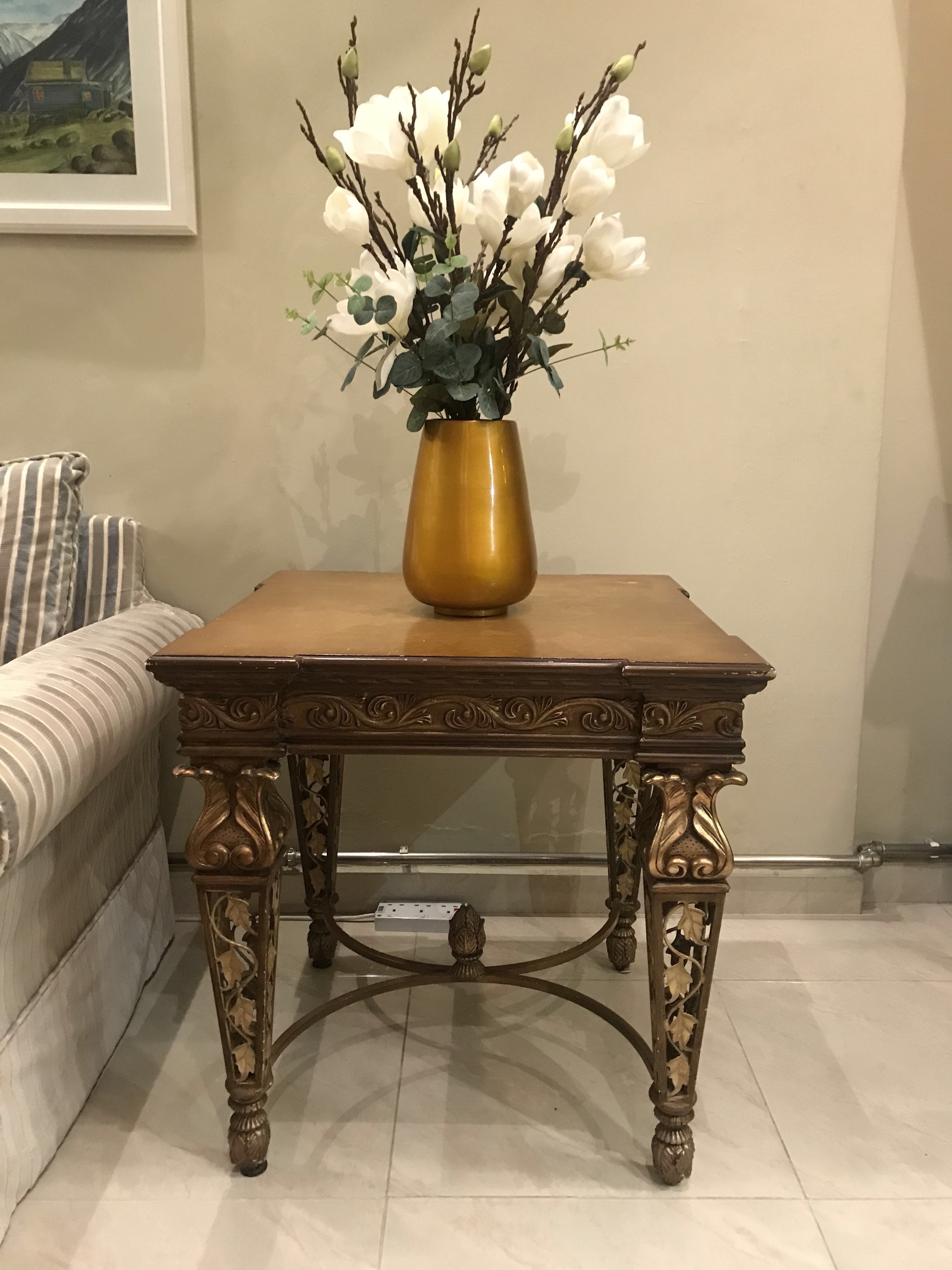 Gold Iron Side Table, Furniture & Home Living, Furniture, Tables & Sets ...