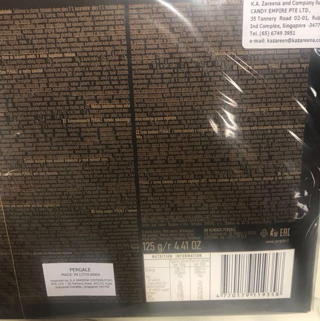 PERGALE MILK Chocolate - Classic Collection, Food & Drinks, Packaged ...