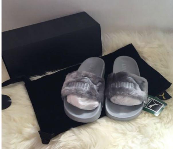 Puma Fenty Fur Slides, Women's Fashion, Footwear, Flipflops and Slides ...