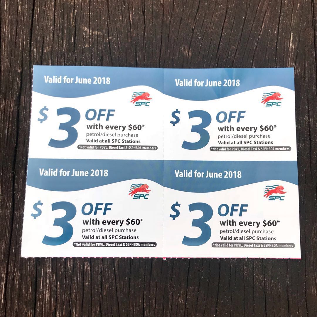 SPC Fuel Voucher (Petrol/Diesel), Tickets & Vouchers, Vouchers on Carousell