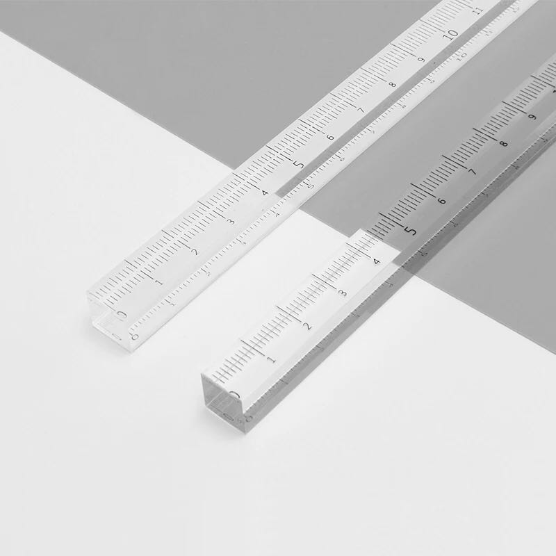 White based clear acrylic ruler, Hobbies & Toys, Stationery & Craft ...