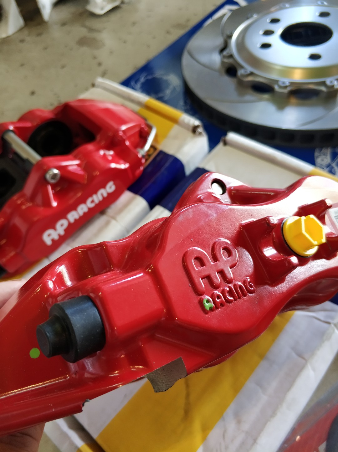 AP Racing Original 4pot Brake Kit with Brake Pad, Steel Brake Hose ...