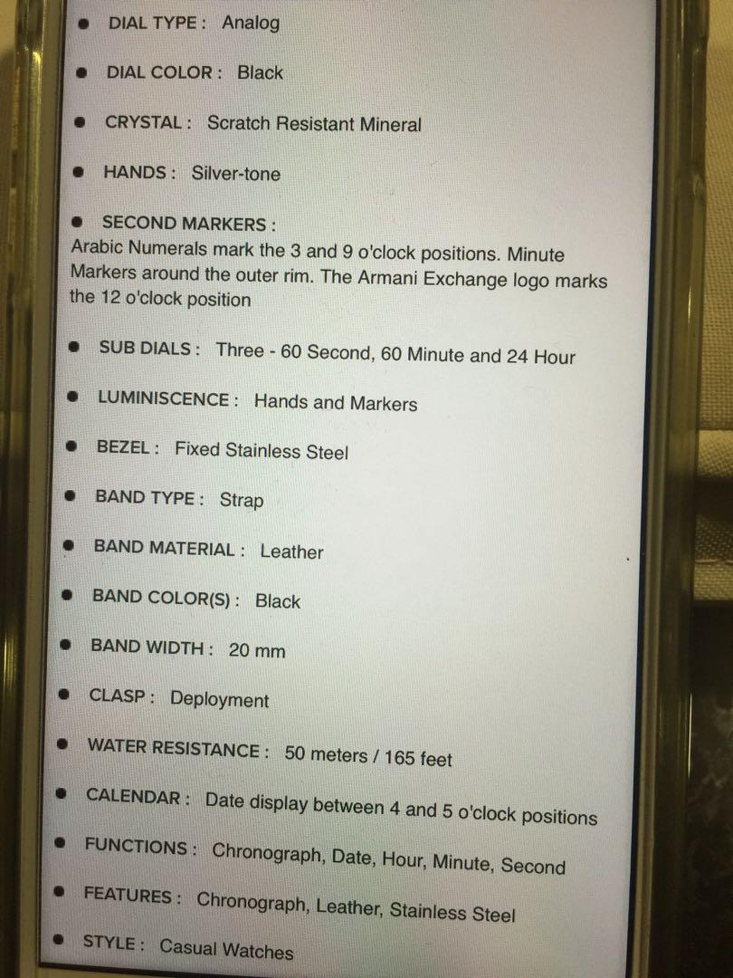 Armani Exchange AX1359, Mobile Phones & Gadgets, Wearables & Smart ...