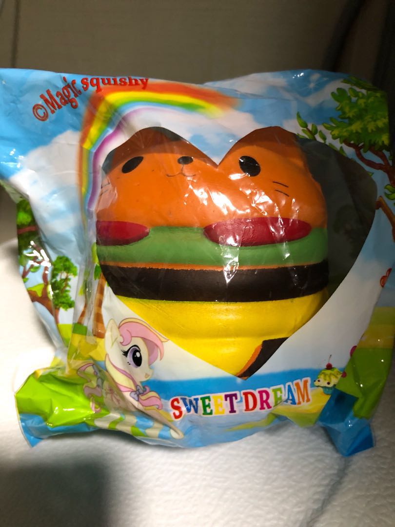 Cat burger squishy, Hobbies & Toys, Toys & Games on Carousell