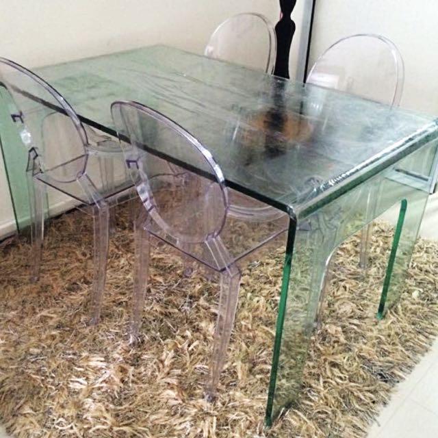 Full Glass Table From OM Furniture , Furniture & Home Living, Furniture ...