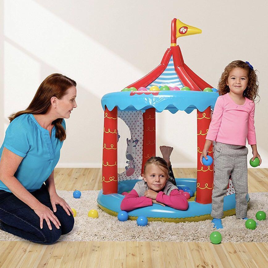 (In-Stock) Fisher-Price Circus Inflatable Ball Pit (Brand New), Babies ...