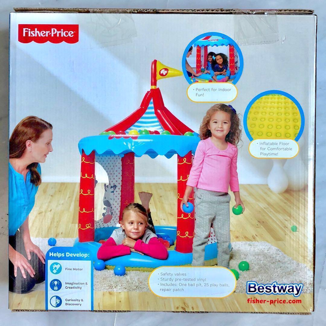 (In-Stock) Fisher-Price Circus Inflatable Ball Pit (Brand New), Babies ...
