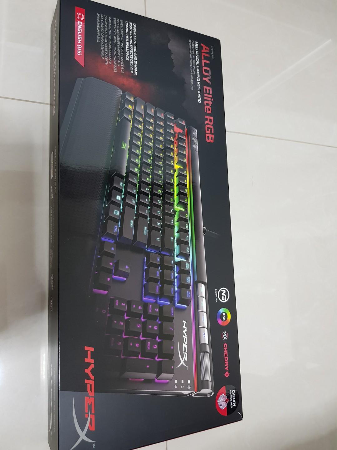Kingston HyperX Alloy Elite RGB Cherry MX Red, RGB LED (HX-KB2RD2-US/R1 ...