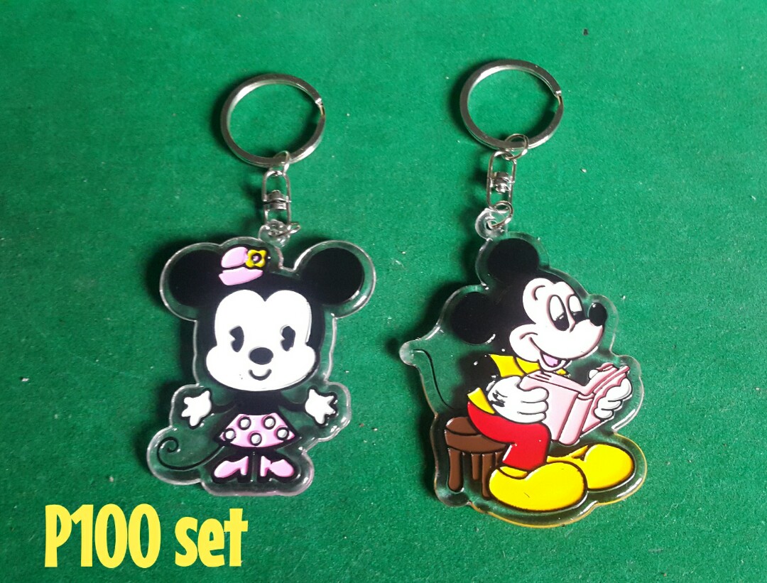 Mickey & Minnie Mouse Keychain on Carousell