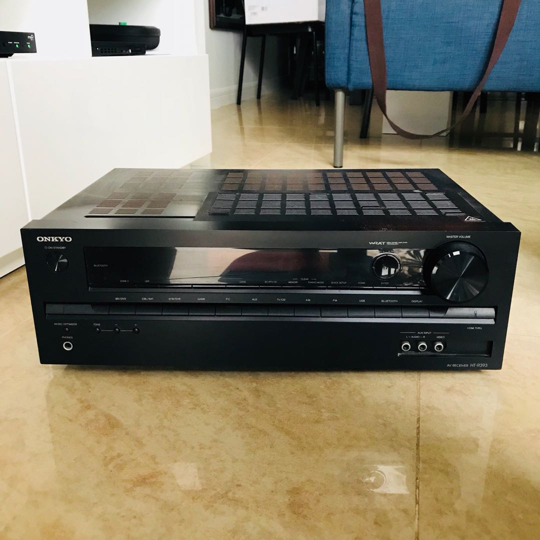 Onkyo 5.1 Surround Sound System with Receiver & Stands, Audio ...