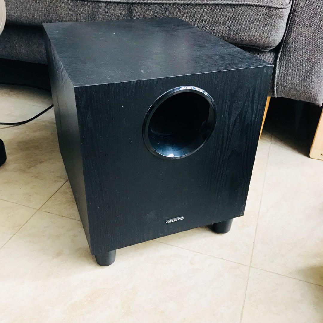 Onkyo 5.1 Surround Sound System with Receiver & Stands, Audio ...