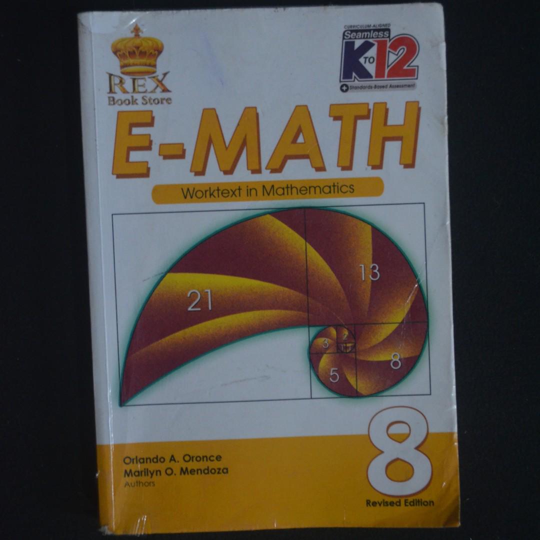 REX: E-Math Worktext in Mathematics K-12 Grade 8, Hobbies & Toys, Books ...