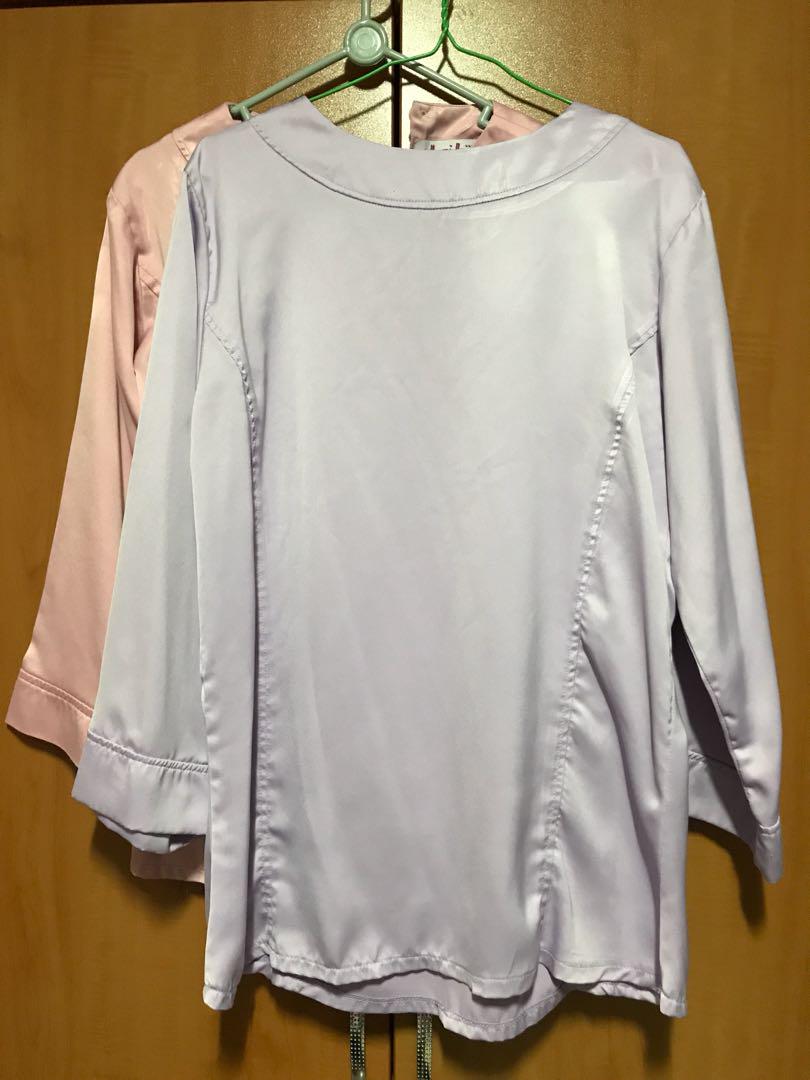 Satin Top, Women's Fashion, Tops, Blouses on Carousell