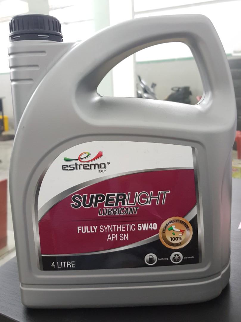 Estremo Superlight 5W40 Fully Synthetic Engine Oil (ESFS), Auto Accessories on Carousell