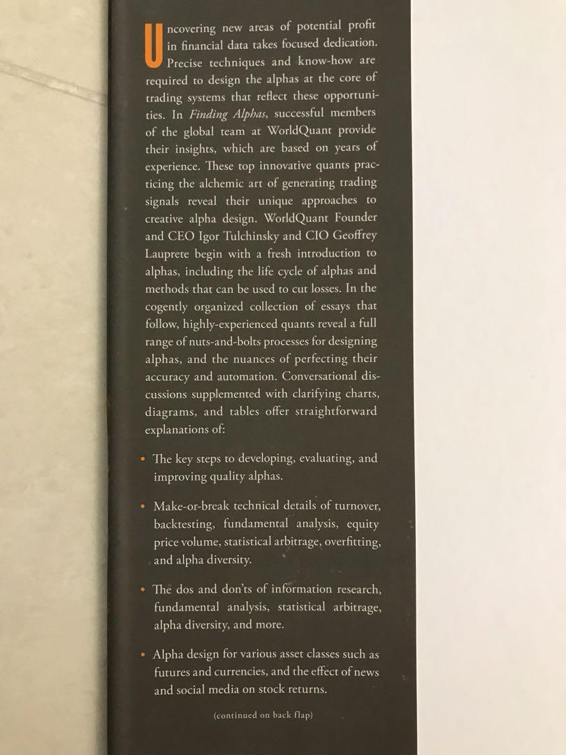 Finding Alphas: A quantitative approach to building trading strategies ...