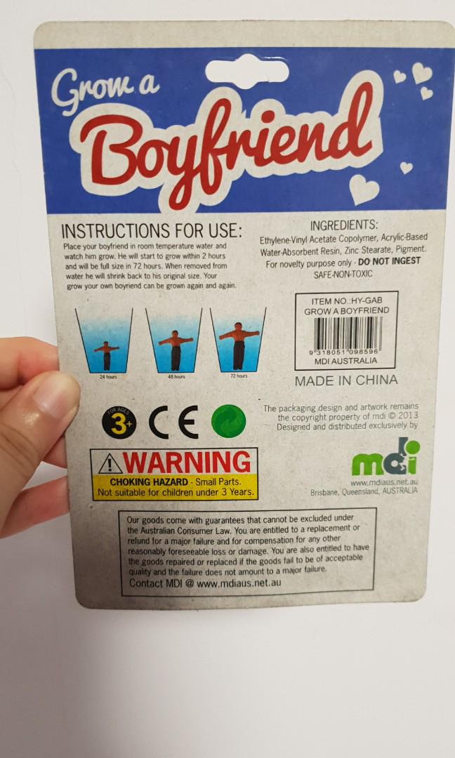 Grow your boyfriend figurine, Hobbies & Toys, Toys & Games on Carousell