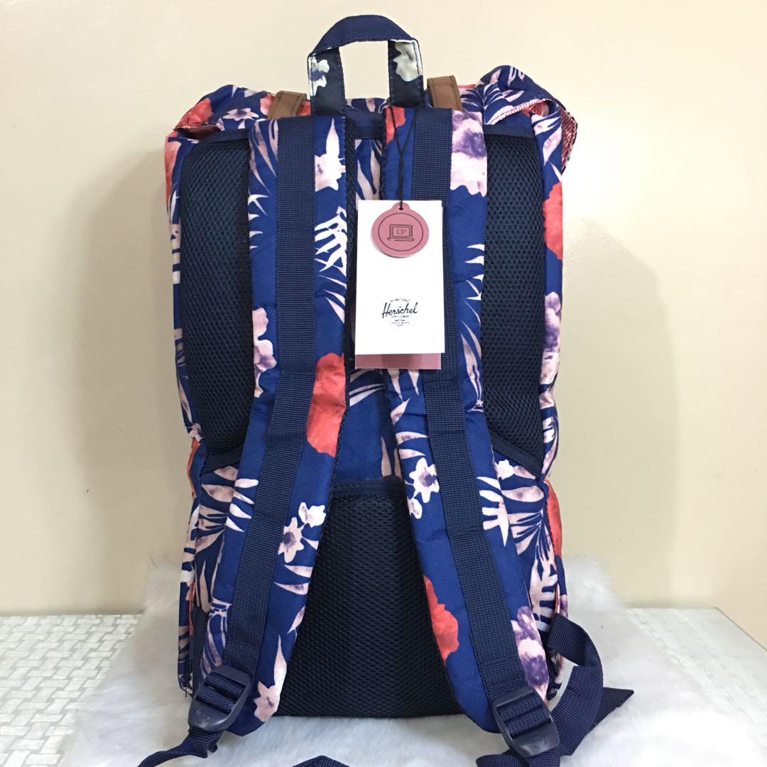 Herschel Blue Floral Backpack, Men's Fashion, Watches & Accessories ...