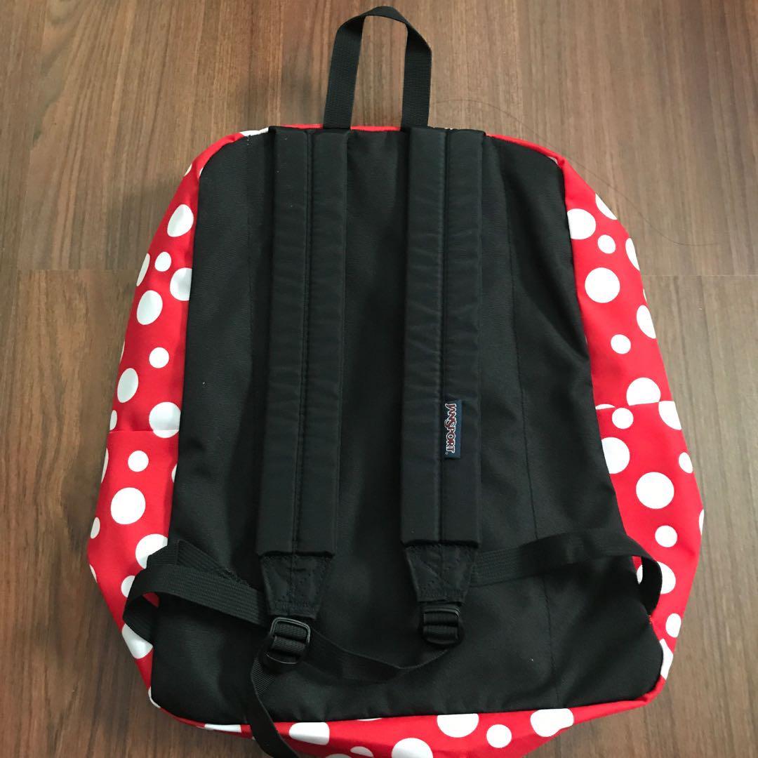 Jansport - Red Polka Dot Backpack, Women's Fashion, Bags & Wallets ...