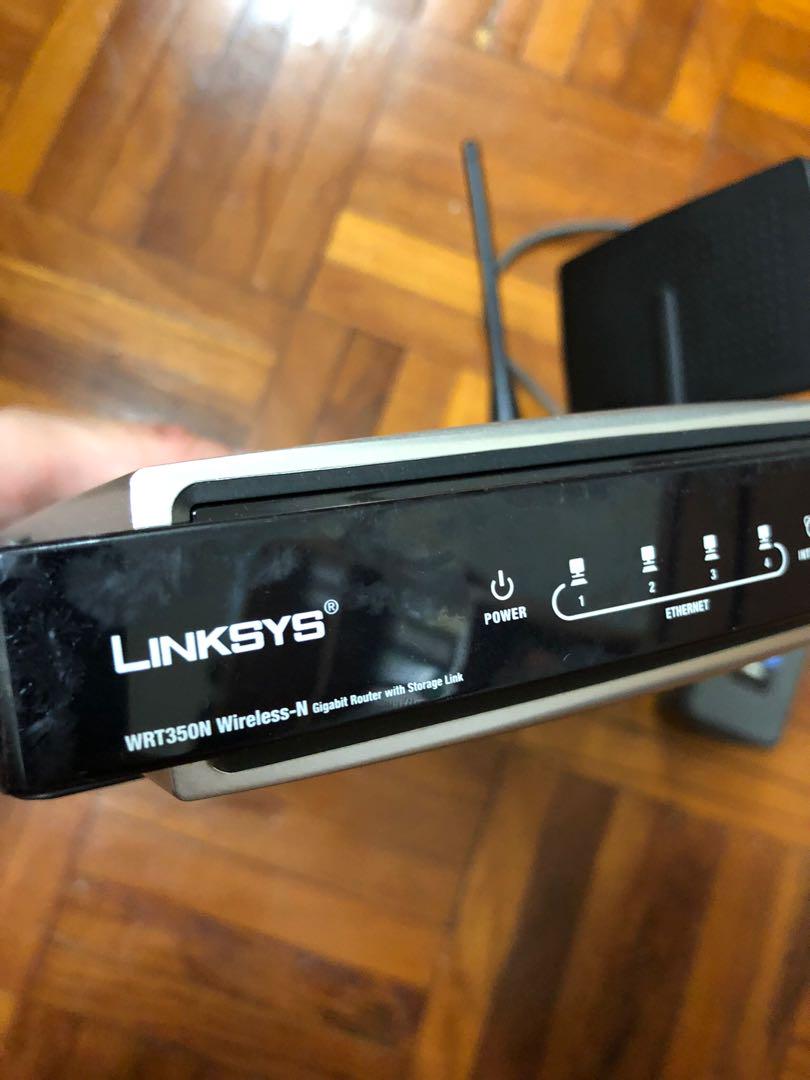 Linksys WRT350N Wireless-N Gigabit Router with Storage Link, Computers ...